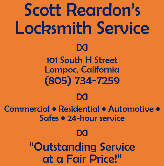 Scott Reardon's Locksmith Service - Lompoc, CA | SantaBarbaraYP