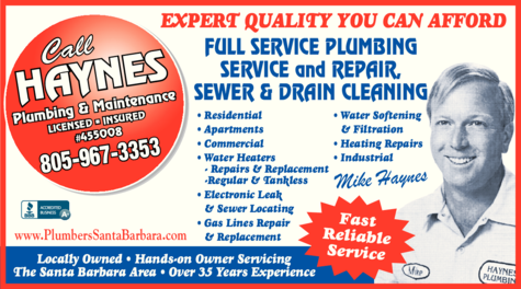 Haynes Plumbing & Maintenance - Santa Barbara, CA | SantaBarbaraYP