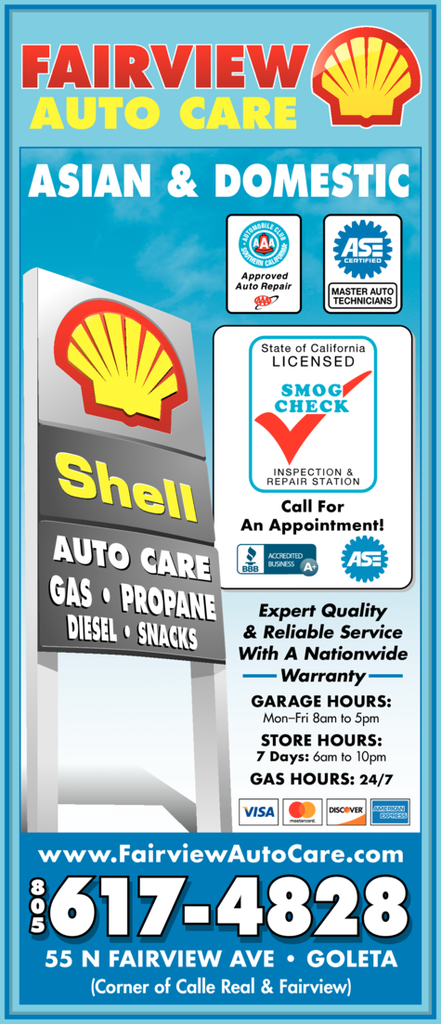 Fairview Shell Auto Care - Goleta, CA | SantaBarbaraYP